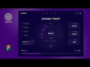 Figma : How to Wireframe + Design a Modern Internet Speed Test UI Design Using Figma | speed Art