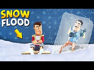 FLOODING EVERYTHING IN SNOW!!! | Hello Neighbor Gameplay (Mods)