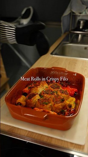 🌯 Meat Rolls in Crispy Filo #kebab #beyti #kebabrecipes #kebabroll #kebabviral #beytikebabı