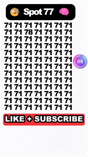 Brainteaser: Only Elite can spot the 77! Are you one of them? 👀🏆#shorts