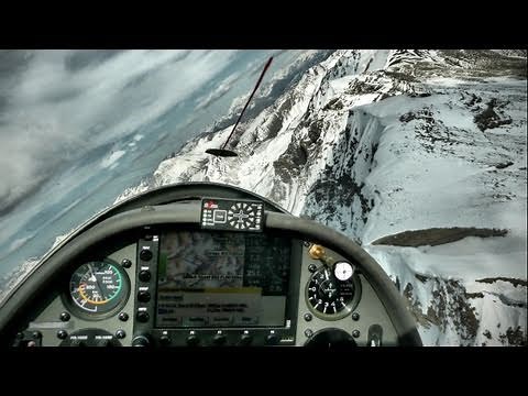 Gliding video | Duo Discus glider cockpit flight at Samedan | Alps Soaring