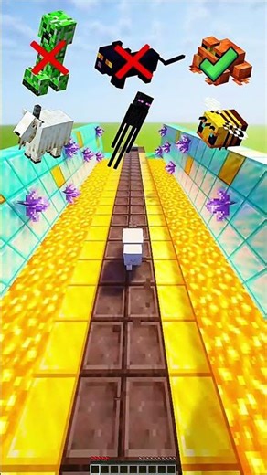 Who is the Parkour King? 👑 Minecraft Mob Lava Challenge! 🌋 #minecraft #mob