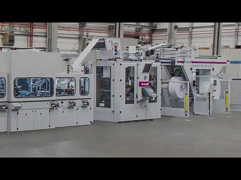 NEW 202RE 1750 EPM all servo envelope machine with end-of-line auto packing