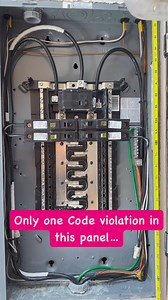 The NEC does permit spare raceways. The NEC does not require termination fitting for the grounding electrode conductor. Splices are permitted in a cabinet, see 312.8(A)(4). Bundel of conductors are okay, see 310.15(C). Phase conductors in this panel are not required to be identified. VIOLATION: The neutral conductor identification required by 200.6(B) is not at its terminations. #electrican #electricalcontractor #mikeholt #sparkylife #electricalapprentice | Mike Holt Enterprises
