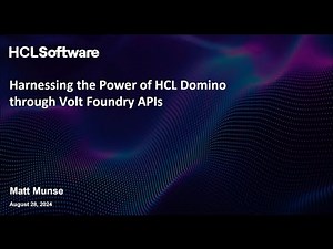 Harnessing the Power of HCL Domino through Foundry APIs