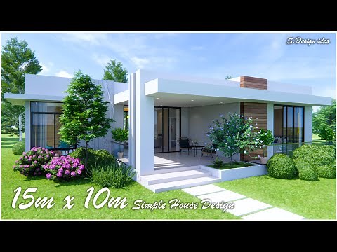 Simple House | House design idea | 15m x 10m with 3Bedroom