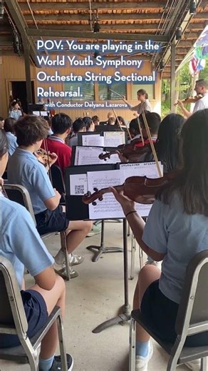 Practice with the World Youth Symphony Orchestra String Section.
