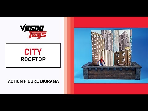 Action VASCO #22 - City Rooftop Wall-Mountable Action Figure Diorama