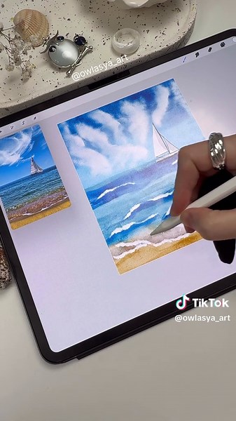 Painting a Boat at Sea in Procreate Tutorial