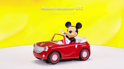 Jada Disney Junior Mickey Mouse Roadster RC Radio Control Car 1:24 Scale, Fun Toy for Kids Ages 4