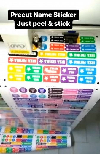 Name stickers are ready to stick on your kids stuff. ✔️water proof ✔️ non tear ✔️ high quality #namestickers #namelabels #diecutting #stickers #printing | PrintShrint.com