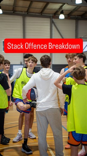 Plus One Basketball - Nathan Morgan on Instagram: "|| Stack Offence Breakdown || The basics of the stack offence. I like the offence because it’s symmetrical, people can easily play multiple positions and it’s a great framework to teach skills the athletes might need. You can also plug more complicated actions in as the season progresses. The most important part of any offence is the skills you teach within it with one change of pace example at the end of the video. We use this offence at the en