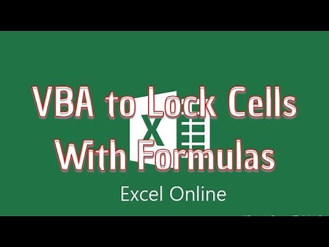VBA to Lock Cells With Formulas