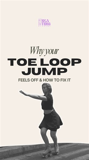 Cher- Roller Skater on Instagram: "Still stabbing the floor on your toe loop? Let’s break down three key details that change everything: 🌀 The swing of the free leg ▶️ it sets rhythm and direction. Think of it like a controlled breaking ball: reach back as the standing leg bends down. 🛼 The glide of your skating foot ▶️ smooth, patient, through a deep inside edge. ⚡ And the pick ▶️ it’s not just about hitting the toe stop, but pushing off it. You want to feel like you’re standing on your stopp