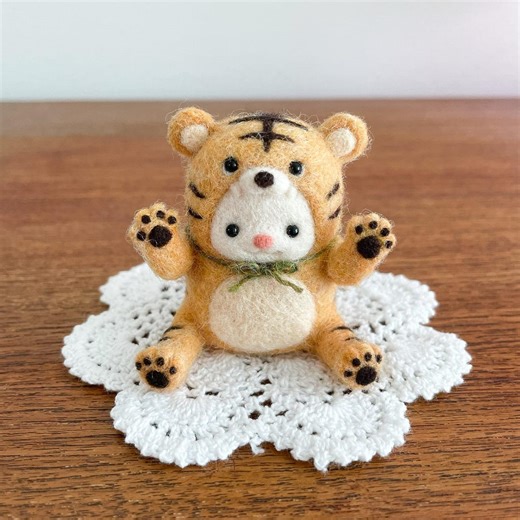 Adorable Needle Felted Wool Sheep in Tiger Costume, Kawaii Animal Art Doll - Etsy