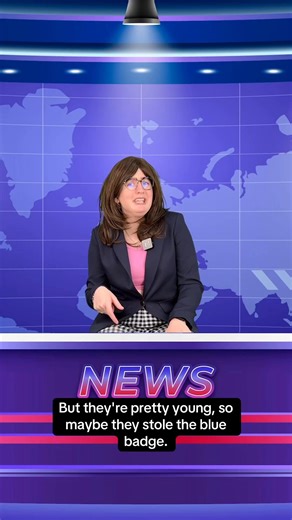 How can you spot if a disabled person is faking…? Hint… you can’t! #Access: Video description: Eliza a White fem wheelchair user is dressed up as a news reporter sitting behind a news desk. We see them showing different situations that a wheelchair user or a disabled person might be in and how you cannot tell if someone is or isn’t faking. #Disabled #News #Wheelchair | Disabled Eliza