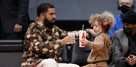 Drake Takes Son Adonis to Basketball Game For Some Bonding Time