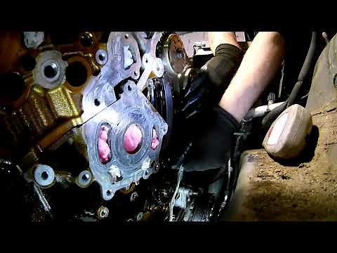 2010 Cadillac SRX 4 LF-1 Timing Chains Replacement & Engine Attachments Installation.