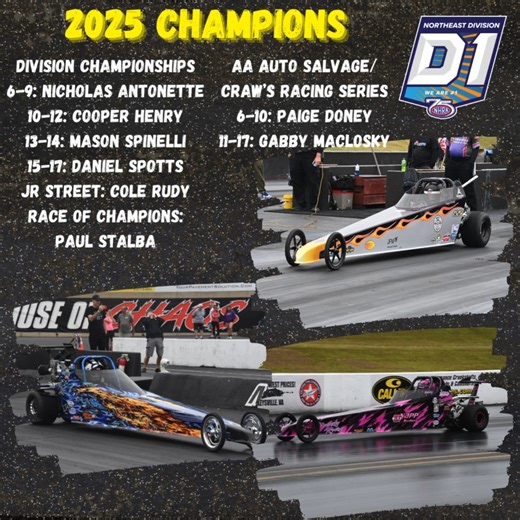 3.7K views · 36 reactions | Continuing our celebration of 2025 Summit Racing Equipment JDRL champs with the top finishers in the NHRA Northeast Division  | NHRA Jr. Drag Racing League | Facebook