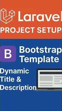 Laravel Project Setup with Bootstrap Template | Dynamic Title & Description
