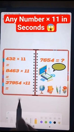 Multiply Any Number by 11 | Magic Trick ✨#MathShorts #VedicMath #shortsreels #viralshort