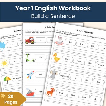 Year 1 English Workbook | Build a Sentence | Sentence Structure