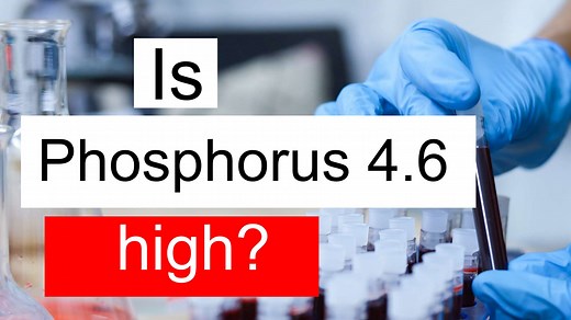 Is Phosphorus 4.6 high, normal or dangerous? What does Phosphorus level 4.6 mean?