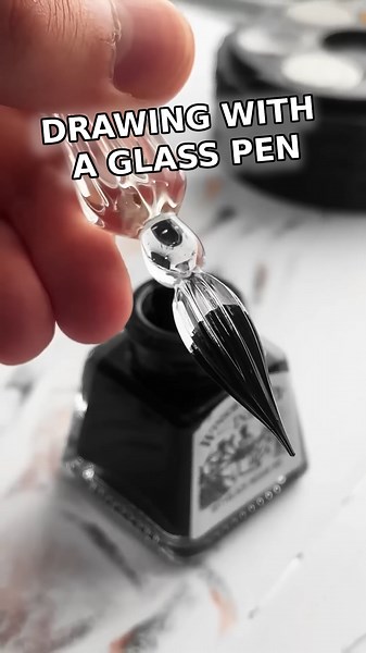 Drawing with a Glass Dip Pen – Traditional Ink Art Demo