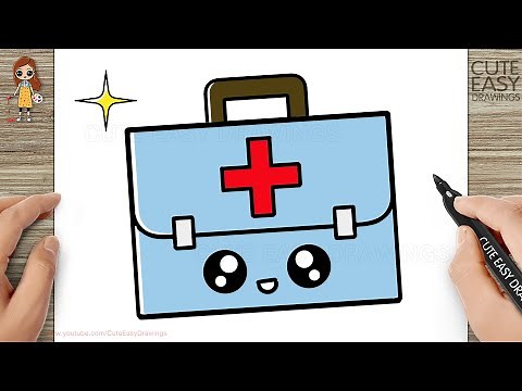 How to Draw a Cute First Aid Kit Easy for Kids and Toddlers