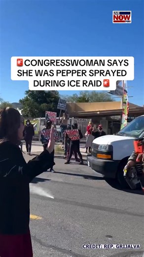 VIEWER DISCRETION: Rep. Grijalva says she was pepper sprayed by ICE agents in Tucson, Arizona. #breaking #news #trump #ice 📸: Rep Adelita Grijalva via Storyful | LiveNOW from FOX