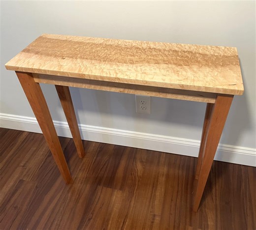 Solid Bird's Eye Maple With Heartwood and Cherry Entry Table - Console Table – Sofa Table – Side Table - Hall Table - Etsy