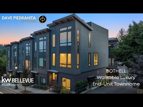 Walkable Luxury End-Unit Townhome – Downtown Bothell | 3BR, 3BA | Rooftop Deck