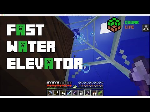 Minecraft - How to make a fast water elevator with kelp