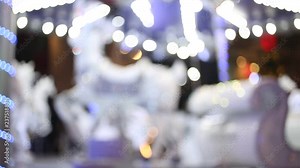 Merry-Go-Round at night, Bluer Christmas Concept background. carousel, roundabout, children`s merry-go-round.