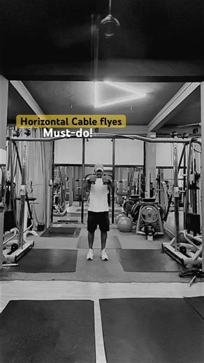 HORIZONTAL Cable Flyes! PERFECT #changeyourmindsetchangeyourlife #chestfly #shots