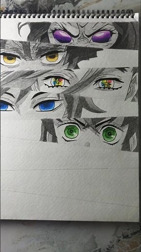 I draw Inosuke eyes #demonslayer #sketch