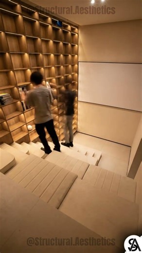 The Most Creative Home Theater Staircase Ever Built #design #hometheater #genius