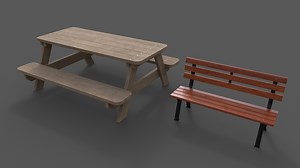 PBR Picnic Table Park Bench