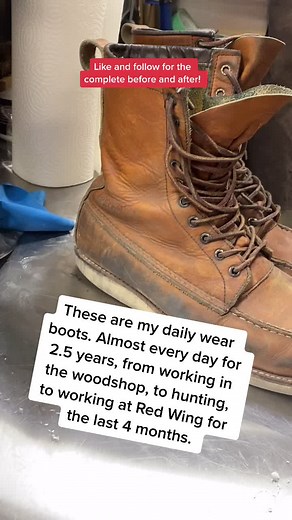 Cleaning and Restoring Red Wing Boots - Satisfying Transformation