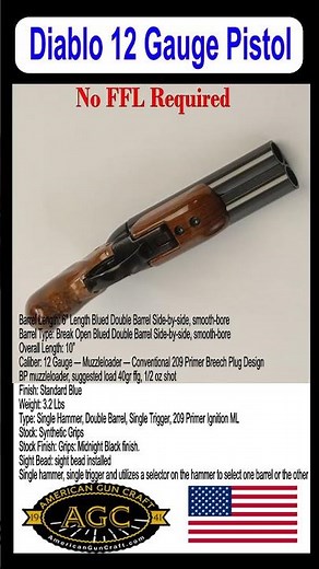 Diablo 12 Gauge Pistol