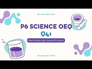 PSLE SCIENCE | EP4 | P6 Force | Friction | MSHS(P) 2019 OEQ Q41