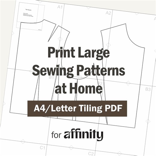 Affinity Home Print PDF Tiling Template for Sewing Patterns |A4, A3 & Letter - Etsy