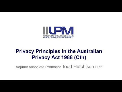 Australian Privacy Principles from the Privacy Act 1988