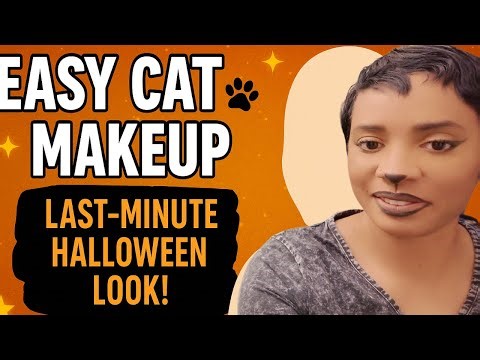 Easy Cat Makeup Tutorial 🐾 | Last-Minute Halloween Look for Any Event