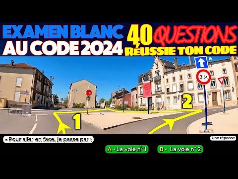 Test au code de la route - 40 Questions à l'Examen blanc du permis de conduire + Réponses
