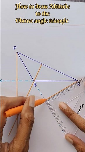 How to draw Altitude to the Obtuse angle triangle #altitude #triangle #shortsfeed #maths #geometry