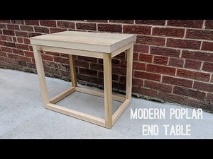 DIY Modern Poplar End Table | $40 Materials | NATHAN BUILDS