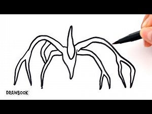 How to draw The MIND FLAYER (Stranger Things) using only one Black Marker