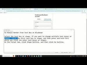 How to Remove Border From Text Box on Bluebeam