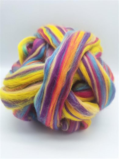 Bright Rainbow Wool, Purple Wool, Bright Roving, Merino Wool, Fairy Wool, Unicorn Wool, Multi Colour Roving, Artisan Wool, UK Wool Shop - Etsy UK